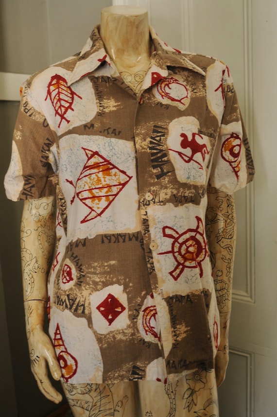 Iolani vintage mens hawaiian - Gem