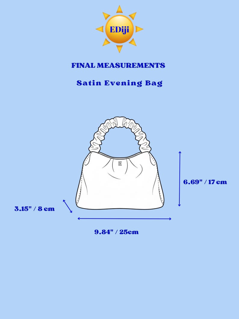 Satin Evening Bag Sewing Pattern PDF: Beginner Friendly Video Tutorial ...