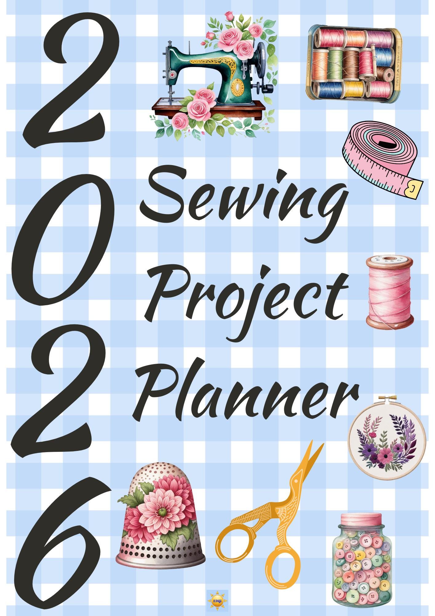 Printable 2026 Sewing Planner PDF: Sewing Journal Pages | Fabric Stash ...