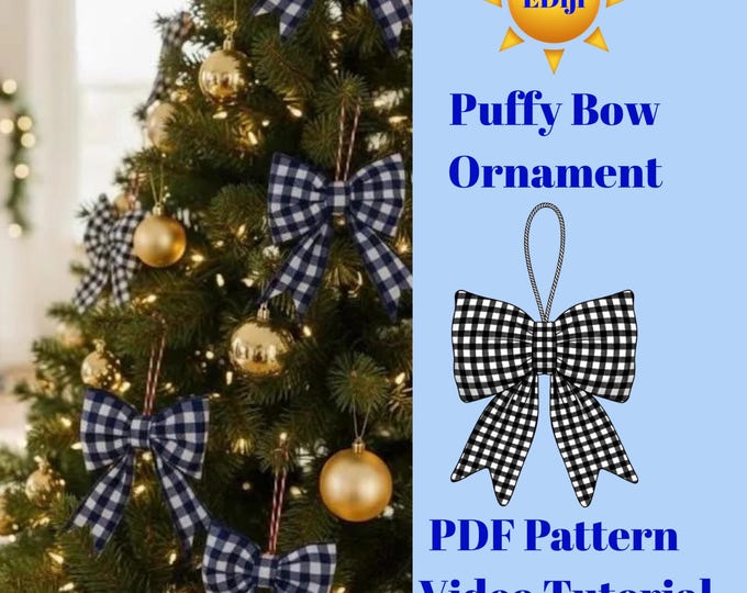 Patchwork Quilted Bow Sewing Pattern PDF • Confident Beginner • Scrap ...