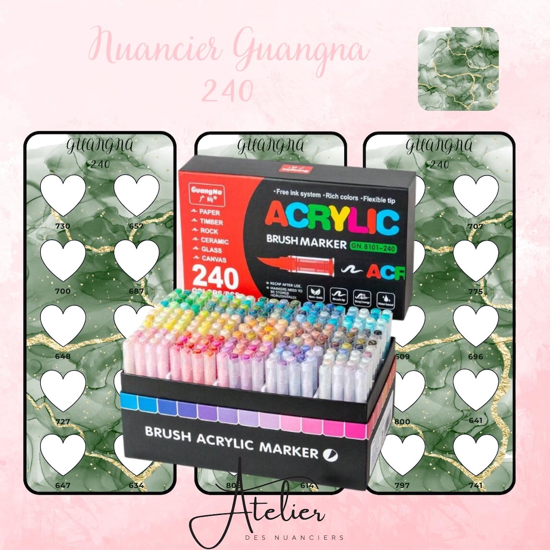 Guangna 240 Color Chart - PDF File - Etsy