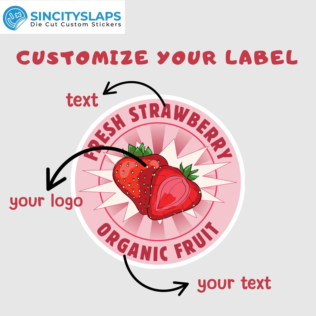 Custom Round Logo Stickers – Glossy BOPP Labels, Free Proof - Etsy