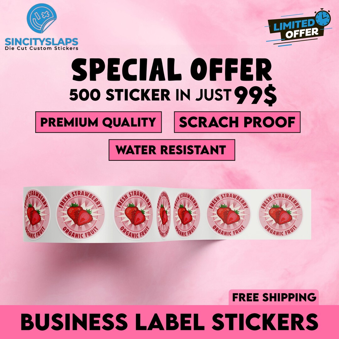 Custom Roll Stickers Custom Labels Thank You Stickers FREE Shipping ...