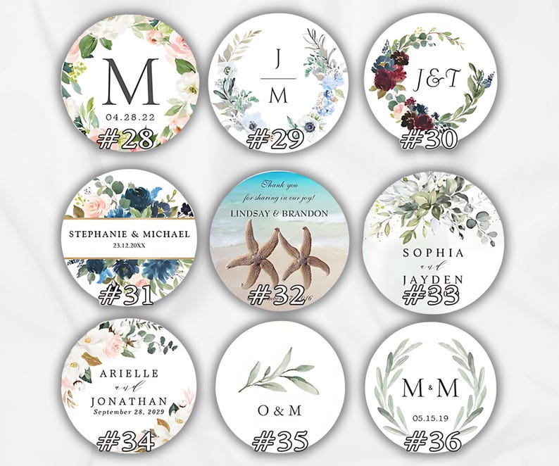 Custom Logo Stickers, Wedding Favors, Glossy Roll Labels - Etsy
