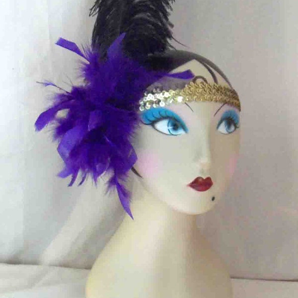 Purple Headpiece - Etsy