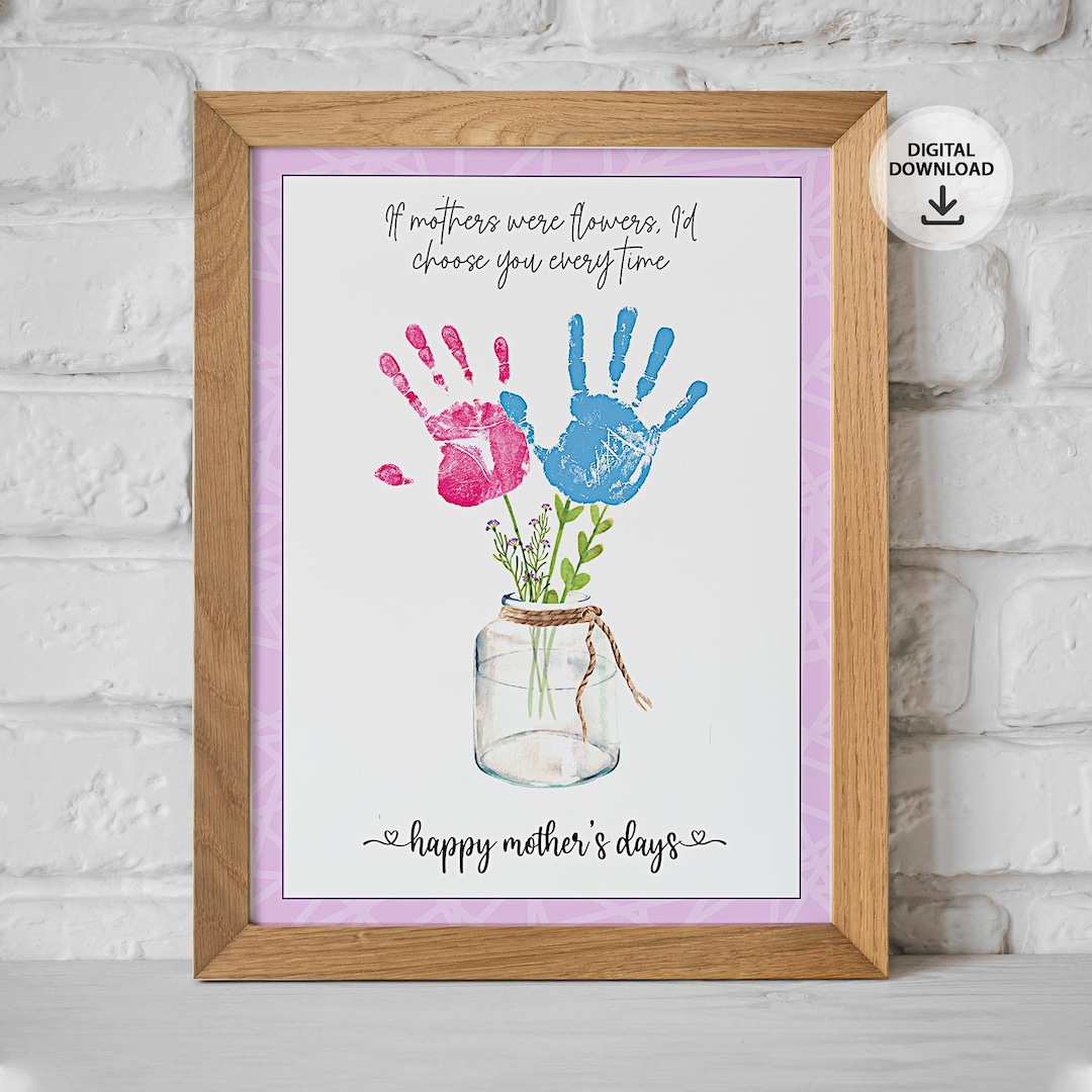 Mother's Day Handprint Craft, Gift for Mom, Handprint Craft, Mother's ...