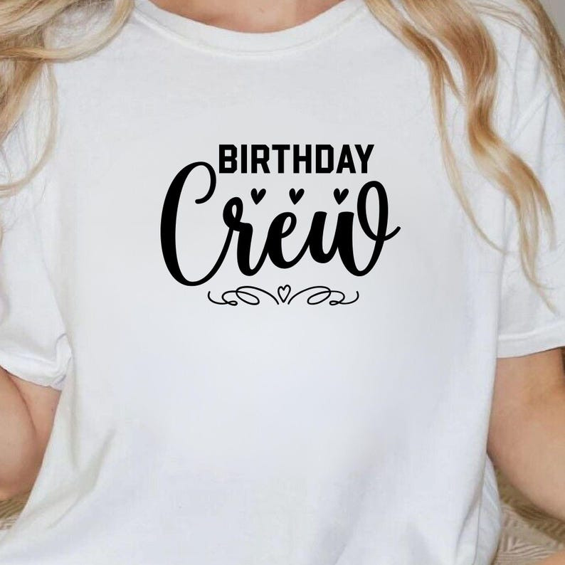 Birthday Crew SVG Bundle: Girl, Queen, Squad - Cricut & Silhouette Cut ...