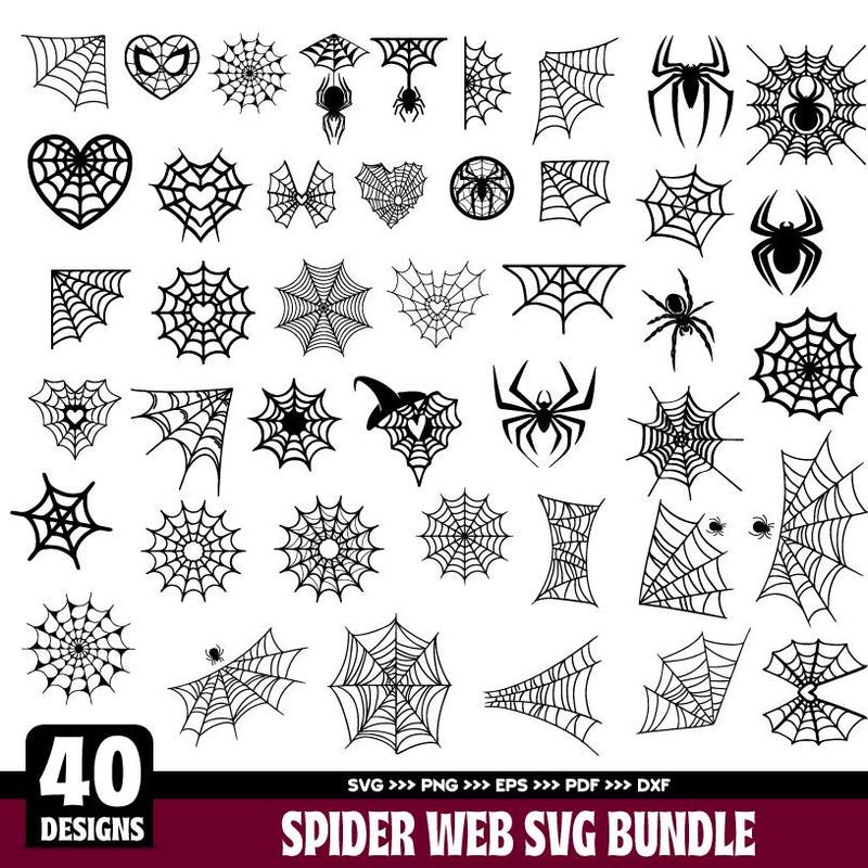 Halloween Clip Art Spider - Etsy