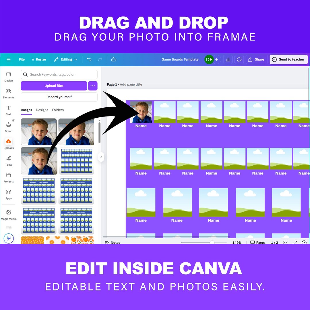 Guess Who Editable Borad Game Templates, Make Your Own Custom Printable ...