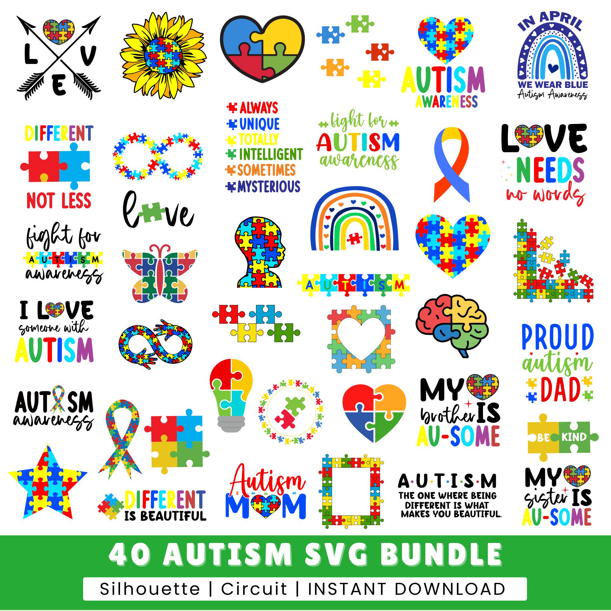 Autism Awareness SVG Bundle: Puzzle Piece Clipart (digital Download) - Etsy