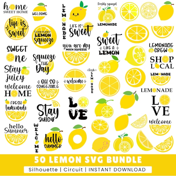 Lemon Svg - Etsy