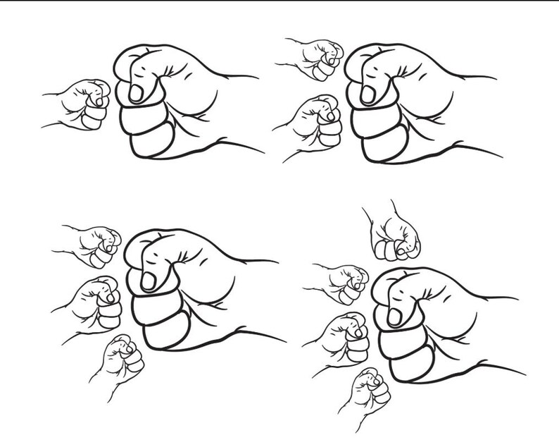 Fist SVG Bundle: Hand Sign Cut Files for Cricut (digital Download - Etsy