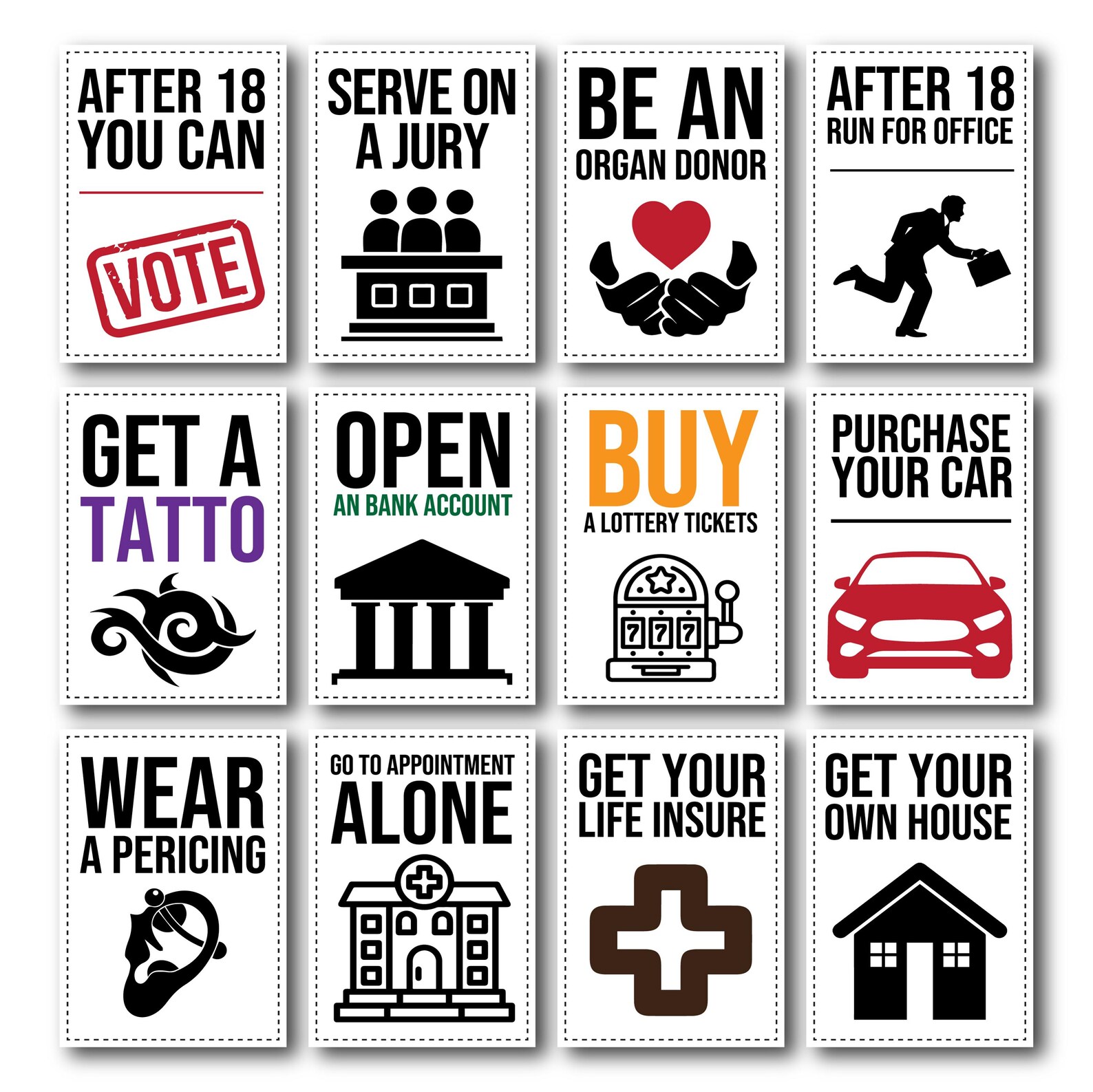 Things That You Can Do When You're 18 Tags Svg Bundle, 18th Birthday ...