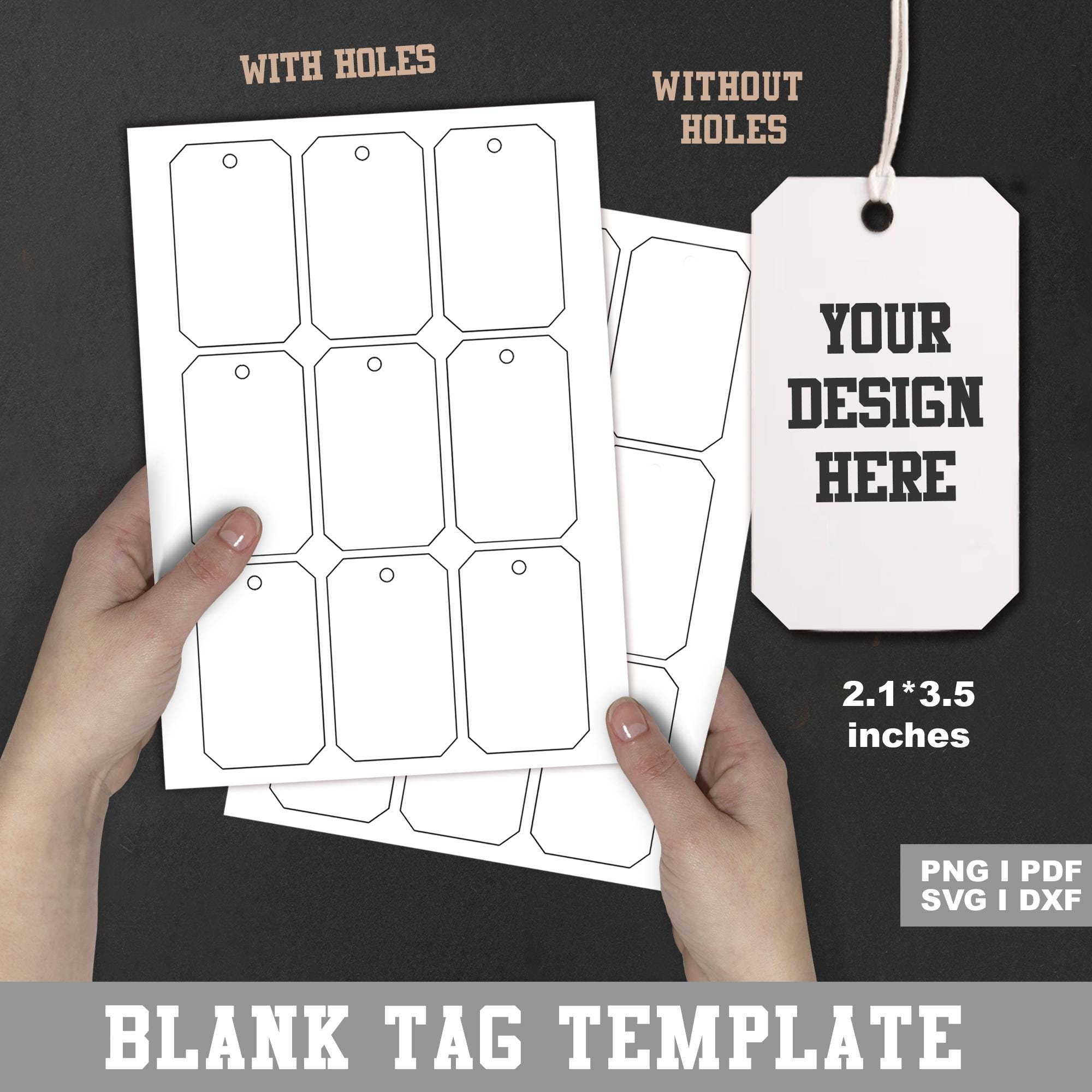 Printable Blank Product Tag Templates for Price Tags, Welcome Bag Tags ...
