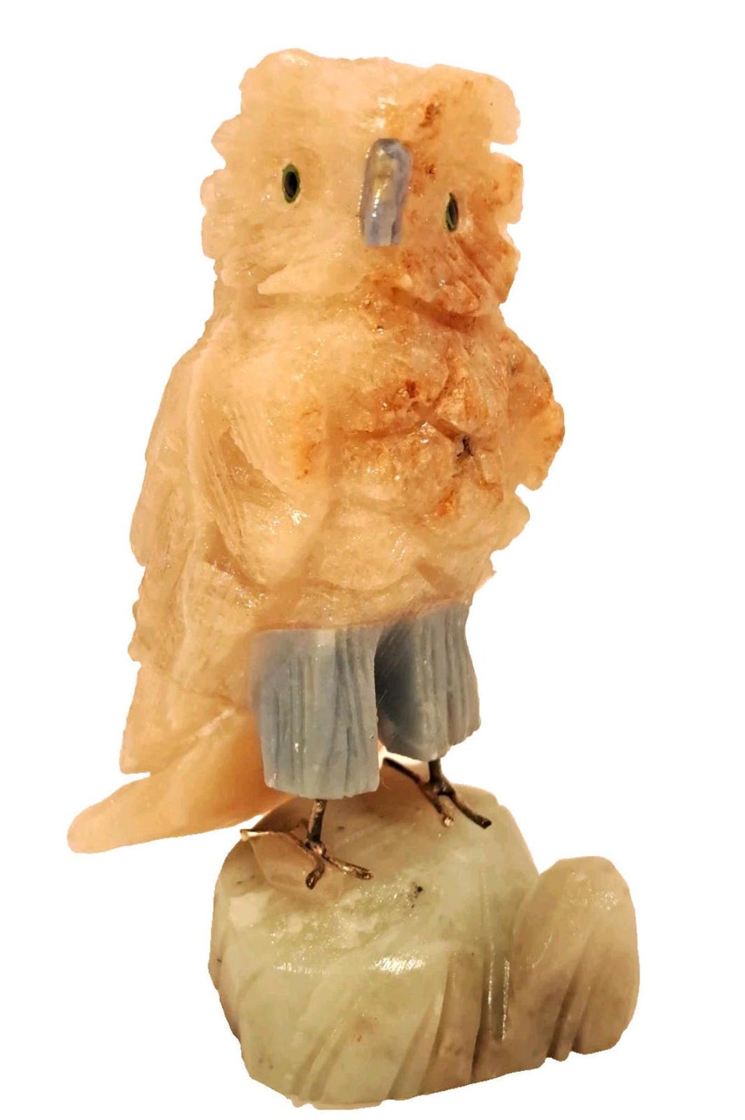 Peruvian Carved Onyx Stone Rock Owl Bird - Etsy