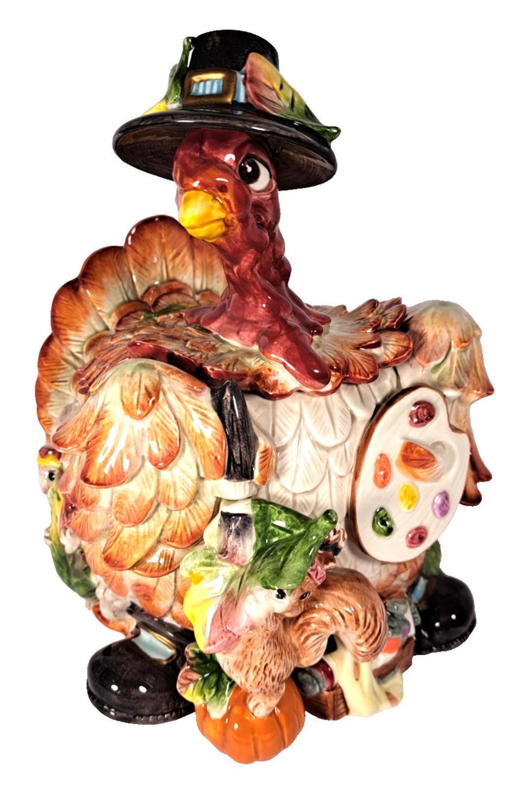 Rare Fitz and Floyd Hedda Gobbler Cookie Jar 1995 Mint Condition in Box ...