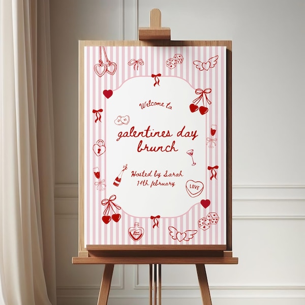 Galentine Welcome Sign - Etsy UK