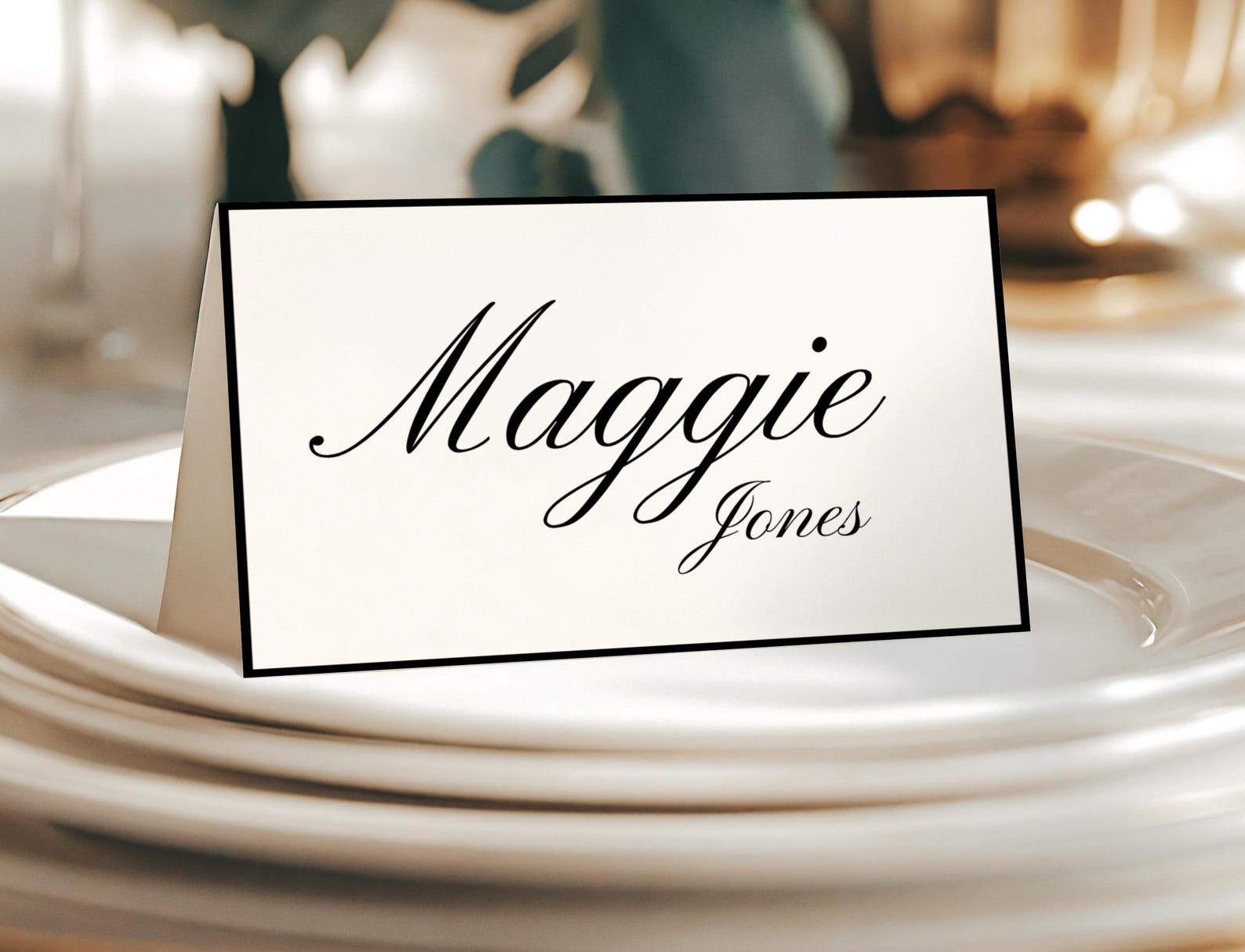 Elegant Handwritten Place Cards: Minimalist Wedding Name Cards (digital ...