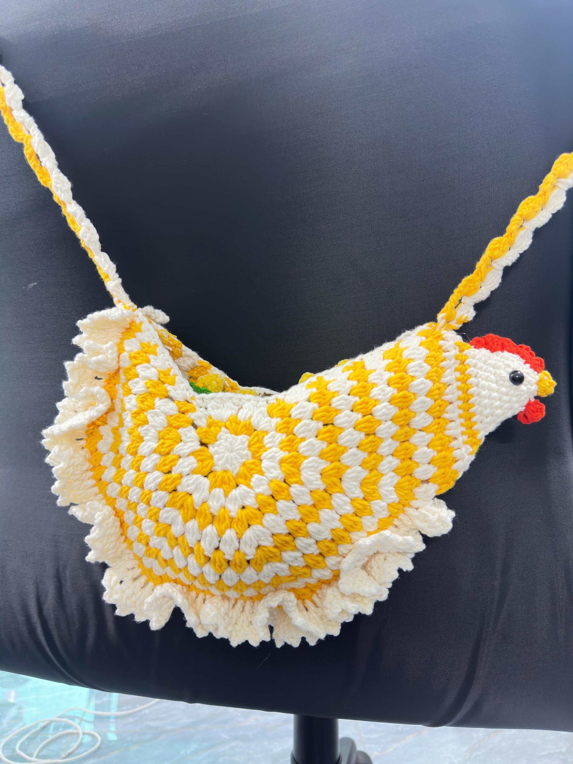 Crochet Chicken Bag Pattern, Cute Hen Bag Tutorial, Farm Animal Purse ...