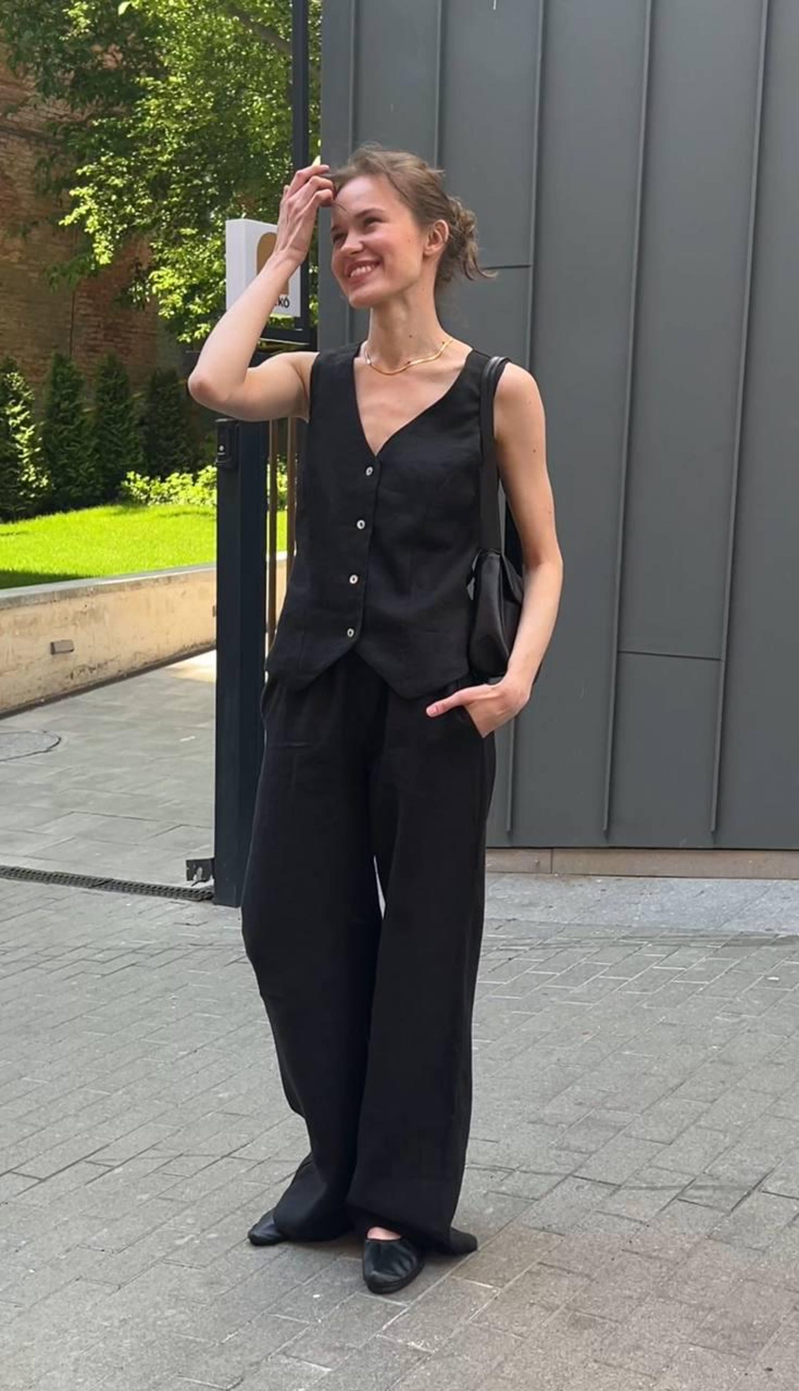 Womens Linen Suit – 2 or 3 Piece Set With Pants, Shorts, Vest & Shirt ...