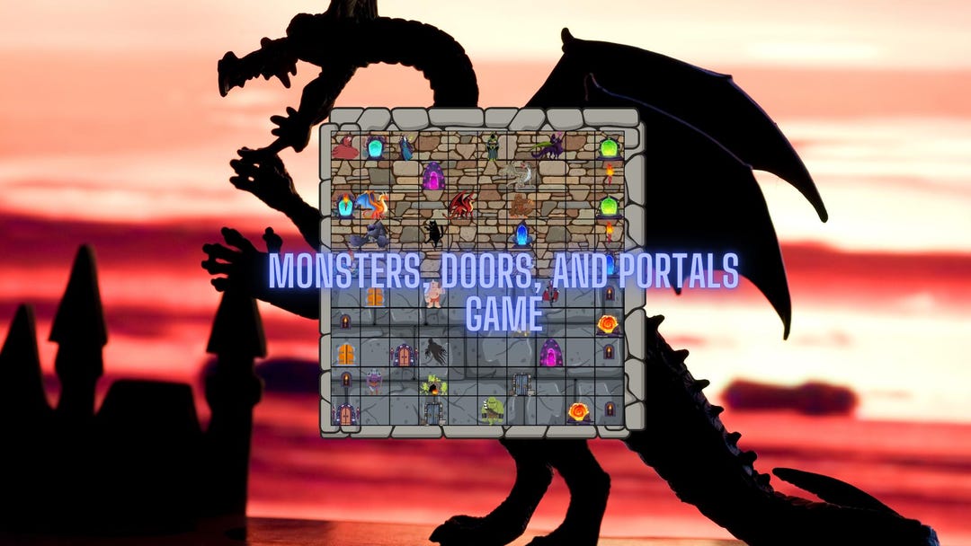 Monsters Doors and Portals Board Game, DIGITAL AND PRINTABLES, Dungeon ...