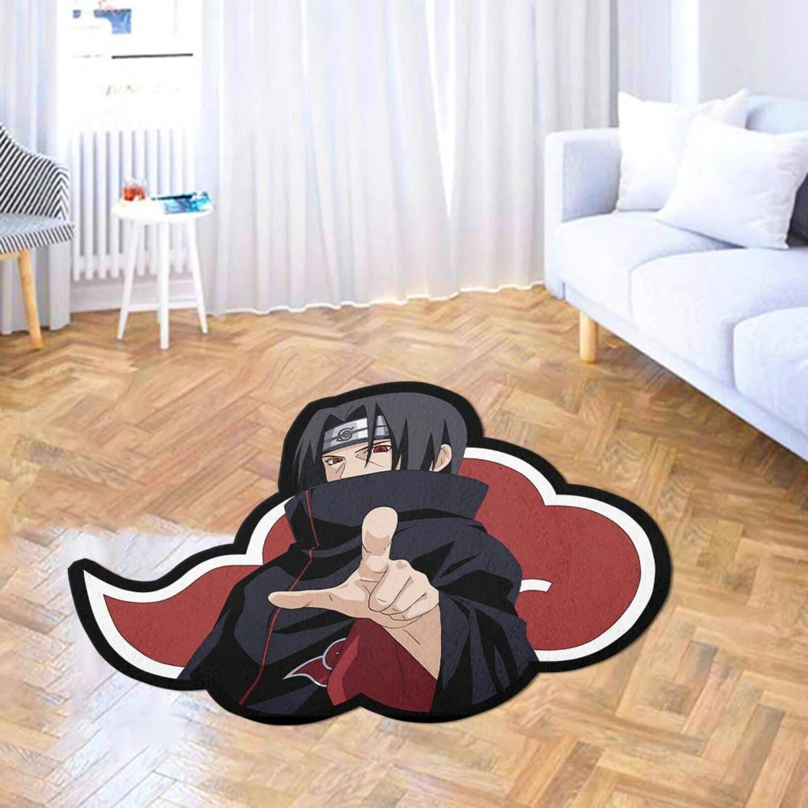 Hand-tufted Itachi Uchiha Akatsuki Rug - Naruto Anime Decor, Custom ...
