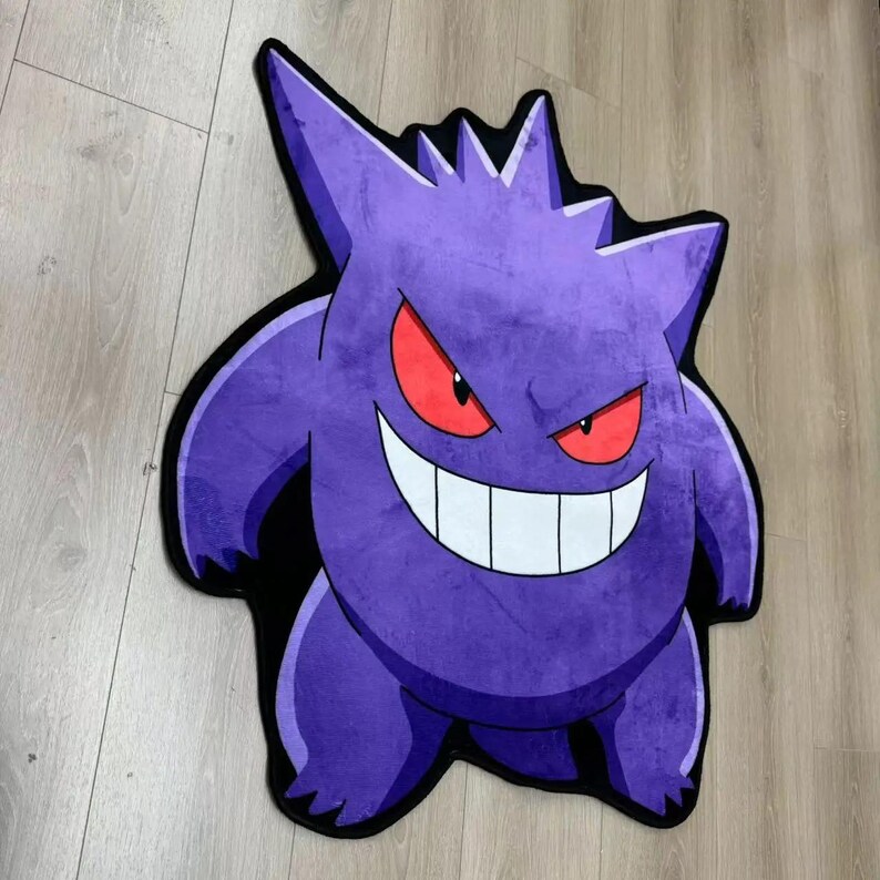 Handmade Gengar Pokémon Rug – Anime Decor, Cute Spooky Mat for Pokémon ...