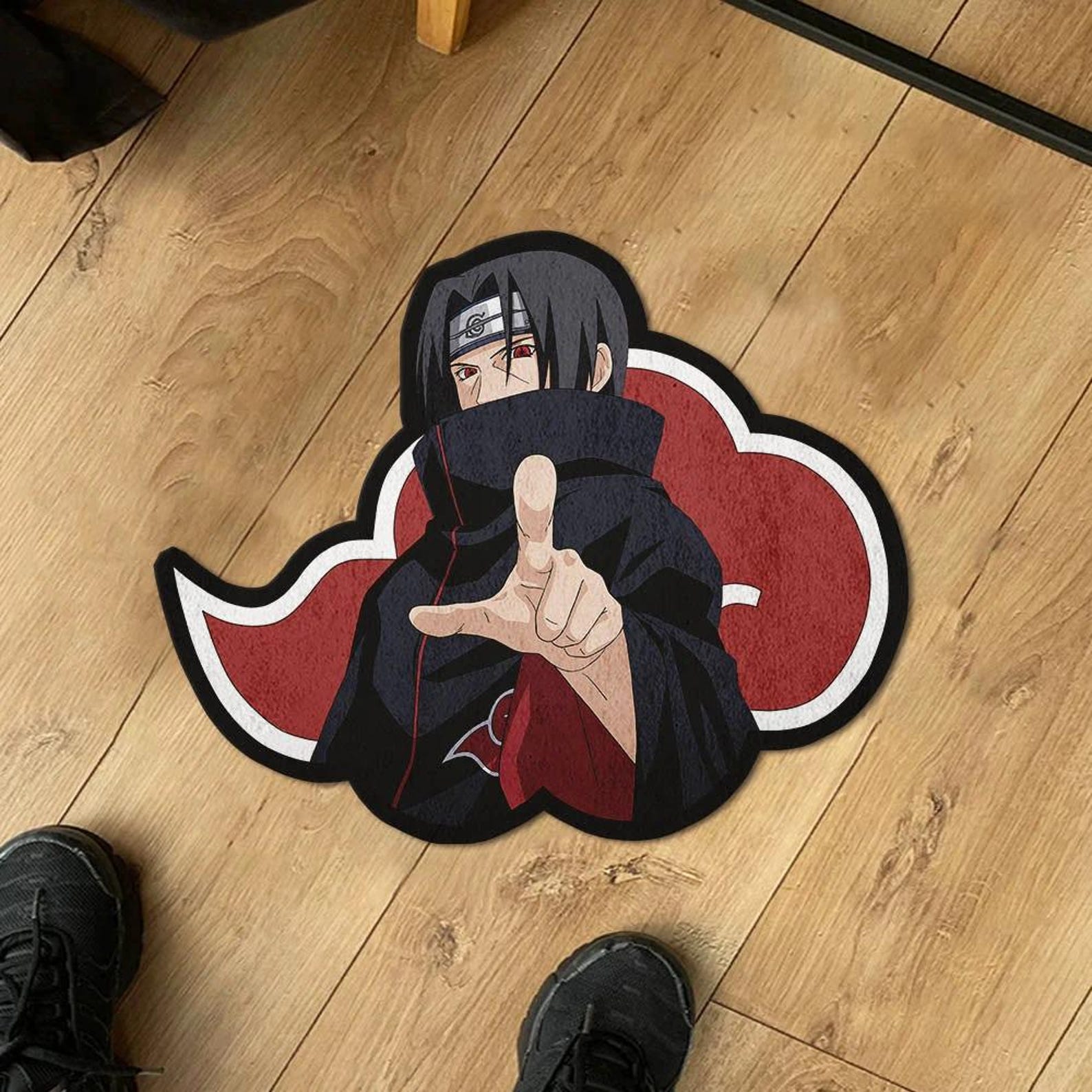 Hand-tufted Itachi Uchiha Akatsuki Rug - Naruto Anime Decor, Custom ...