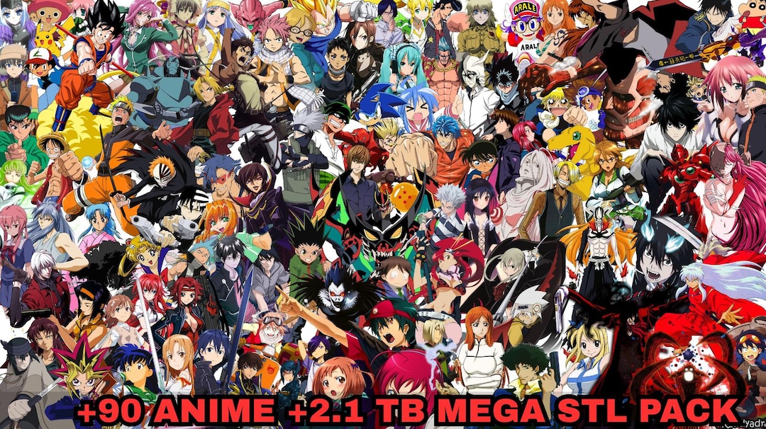 2.1TB Anime STL Pack: +90 Anime Mega Collection - Etsy