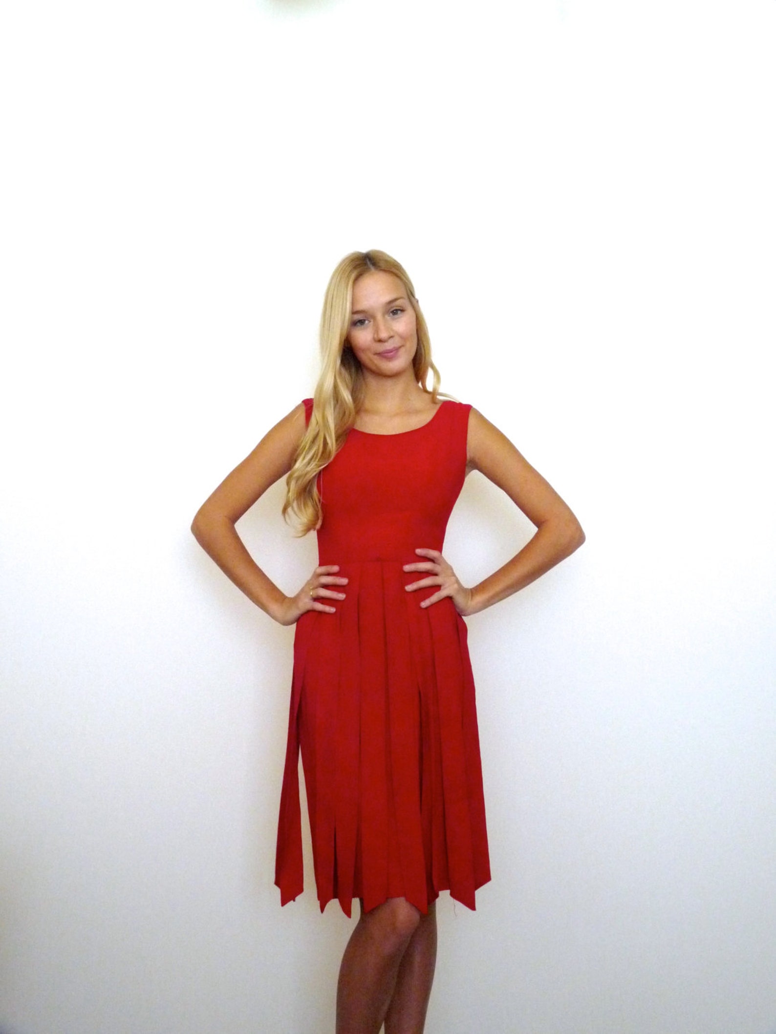 50s Deep Red Crepe Bombshell Fringed Wiggle Mini Dress Xxs - Etsy