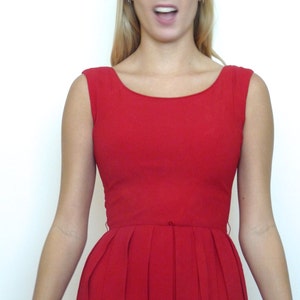 50s Deep Red Crepe Bombshell Fringed Wiggle Mini Dress Xxs - Etsy