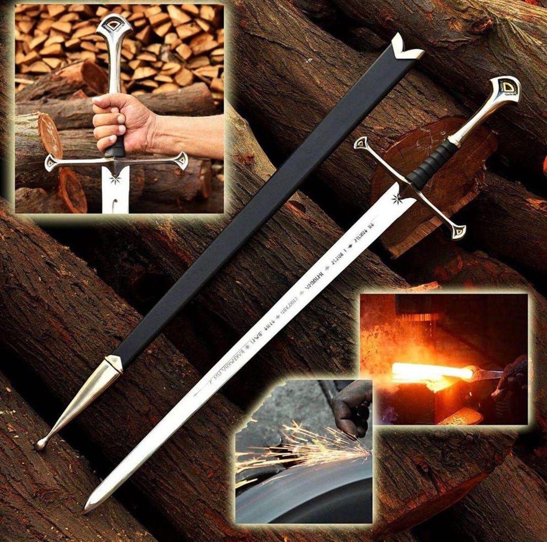 Andúril Sword Replica - Lord of the Rings Sword - Handmade Fantasy ...
