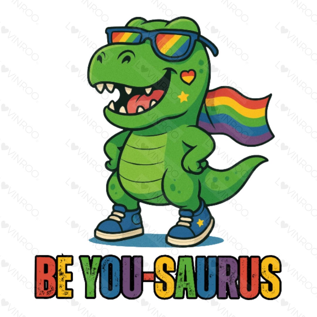 Be You-saurus SVG PNG | Funny Pride Dinosaur Clipart | LGBTQ ...
