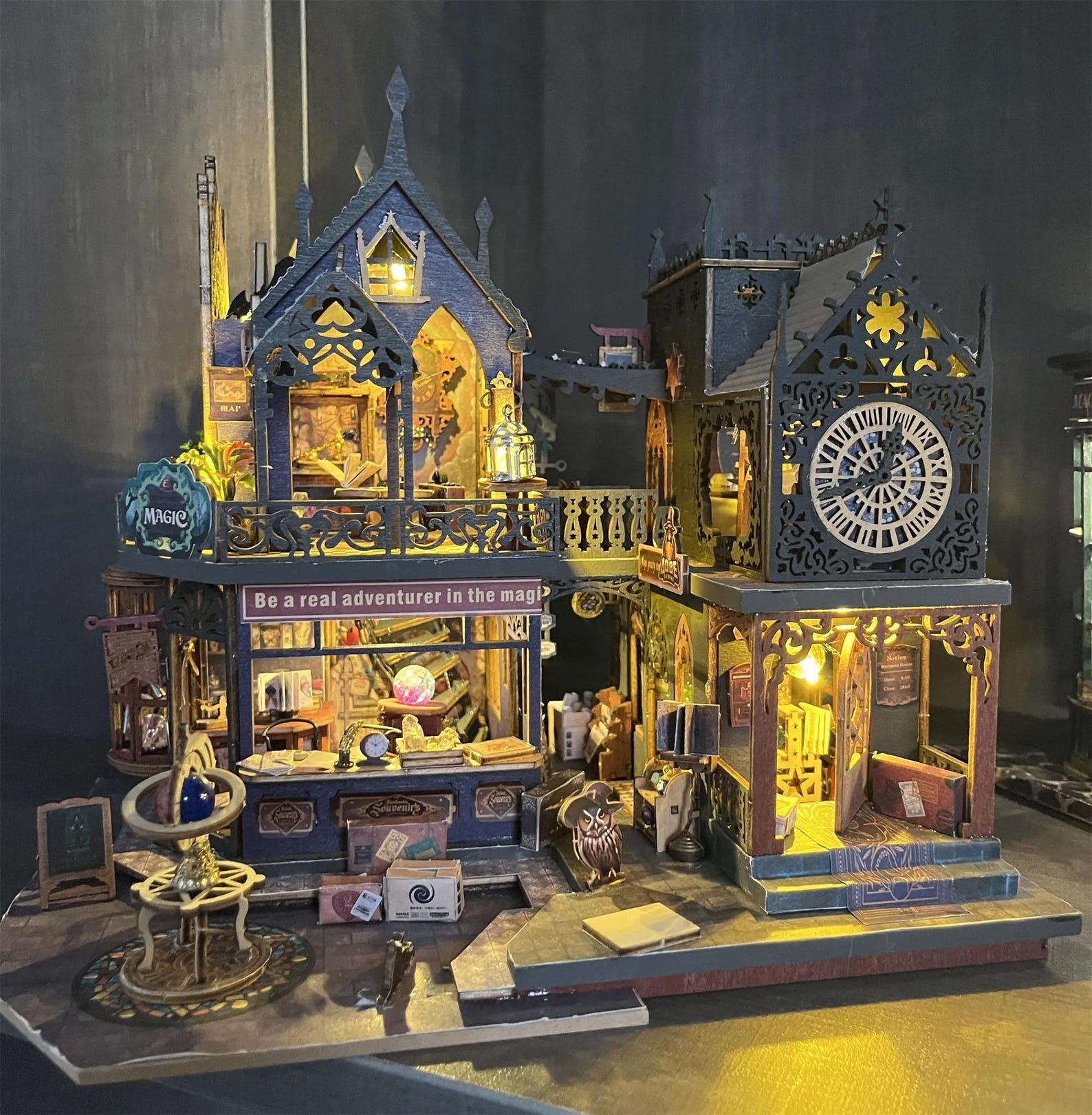 Holo Magic City,book Nook,diy Book Nook Kit,bookshelf Decor,bookshelf ...