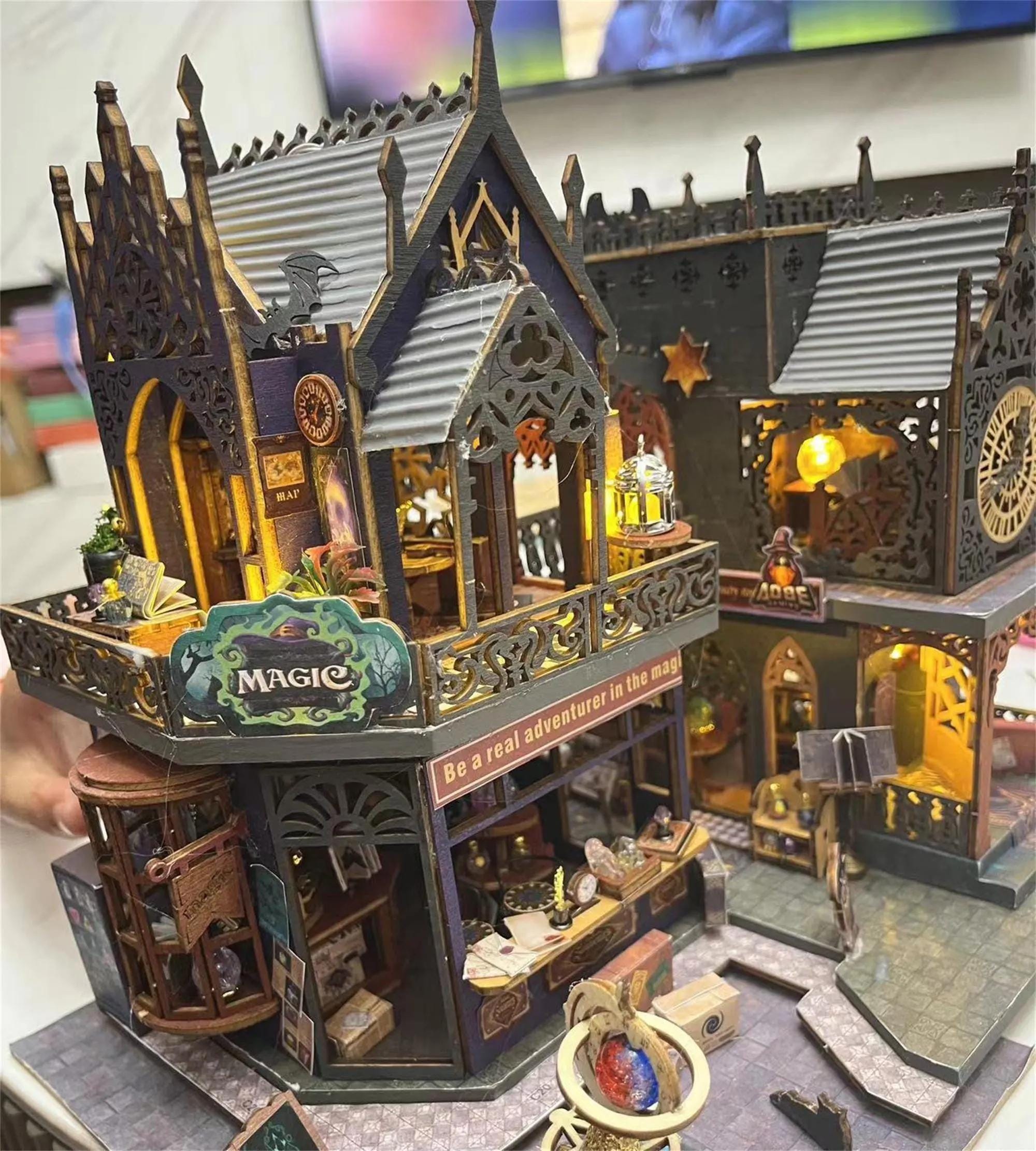 Holo Magic City,book Nook,diy Book Nook Kit,bookshelf Decor,bookshelf ...