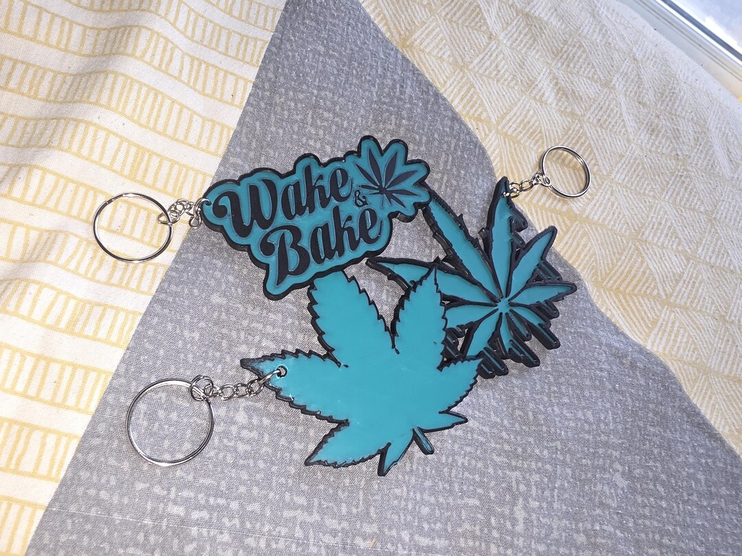 Weed, Cannabis Leaf Keyring – 3D Printed Keychain - Etsy