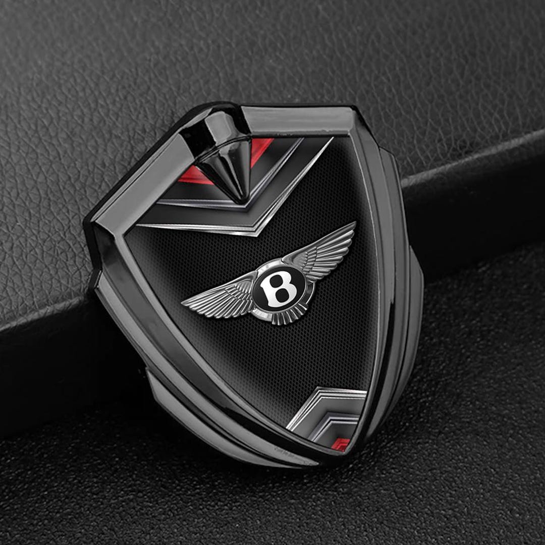 Bentley Metal Frame Fender Emblem Domed Car Decals & Epoxy Self ...