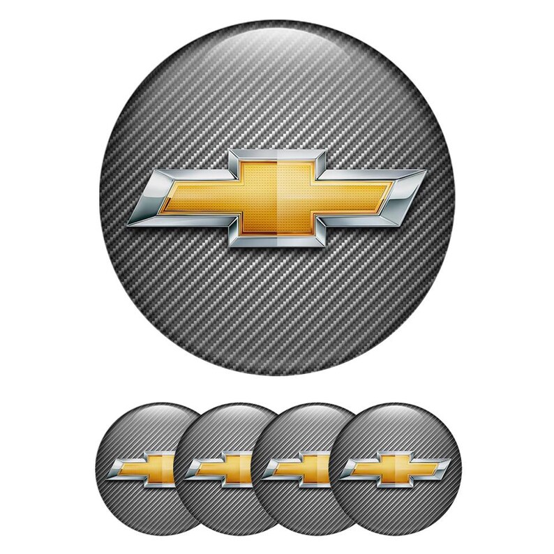 Set of 4 Chevrolet Wheel Center Cap Decals, Custom Car Rim Logo ...
