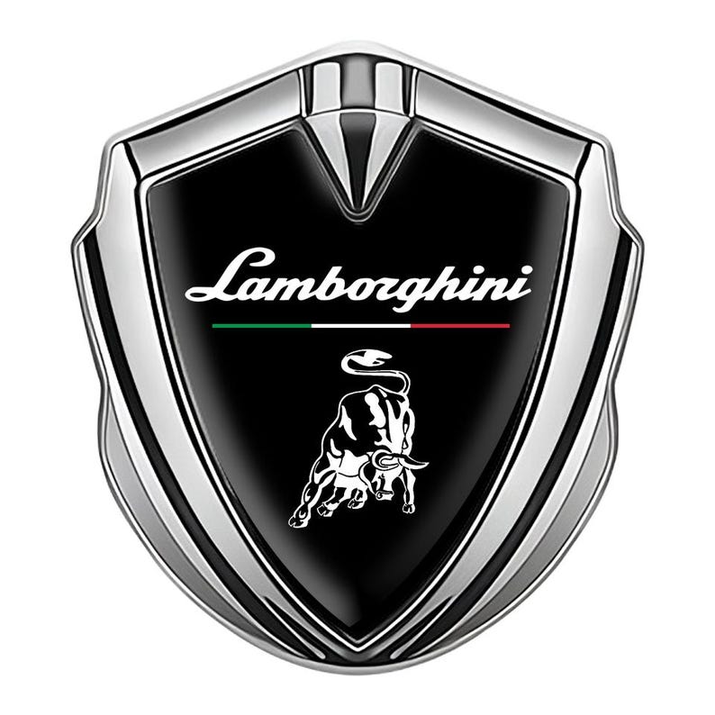 Lamborghini Metal Shield Fender Emblem Domed Car Sticker Epoxy Self ...