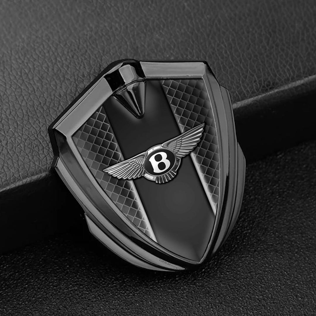 Bentley Metal Frame Fender Emblem Domed Car Decals & Epoxy Self ...