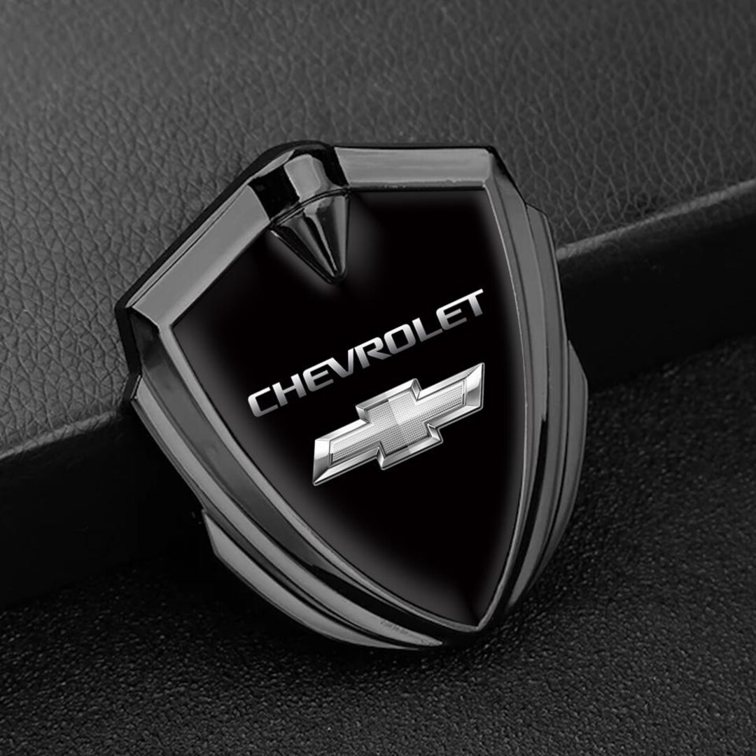 Chevrolet Metal Shield Emblem Domed Fender Sticker Self-adhesive Resin ...