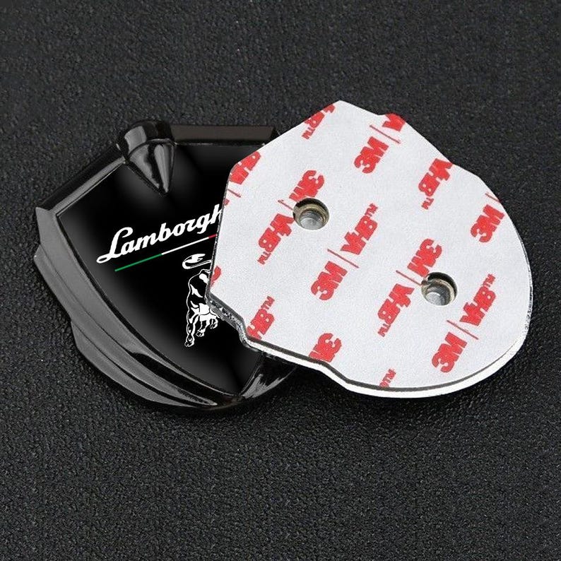 Lamborghini Metal Shield Fender Emblem Domed Car Sticker Epoxy Self ...