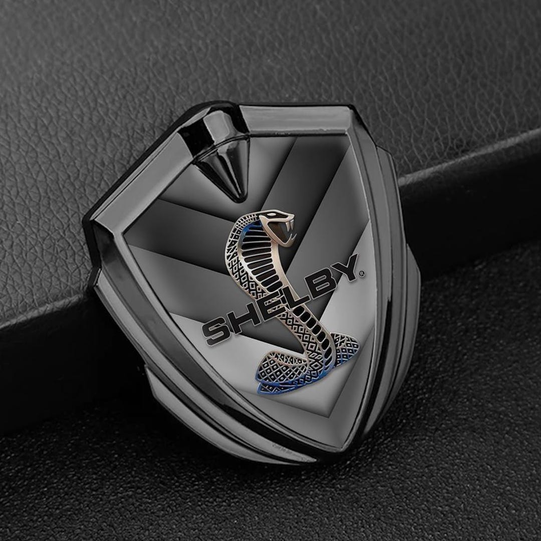 Shelby Fender Emblem Metal Shield Domed Epoxy Sticker Self-adhesive ...