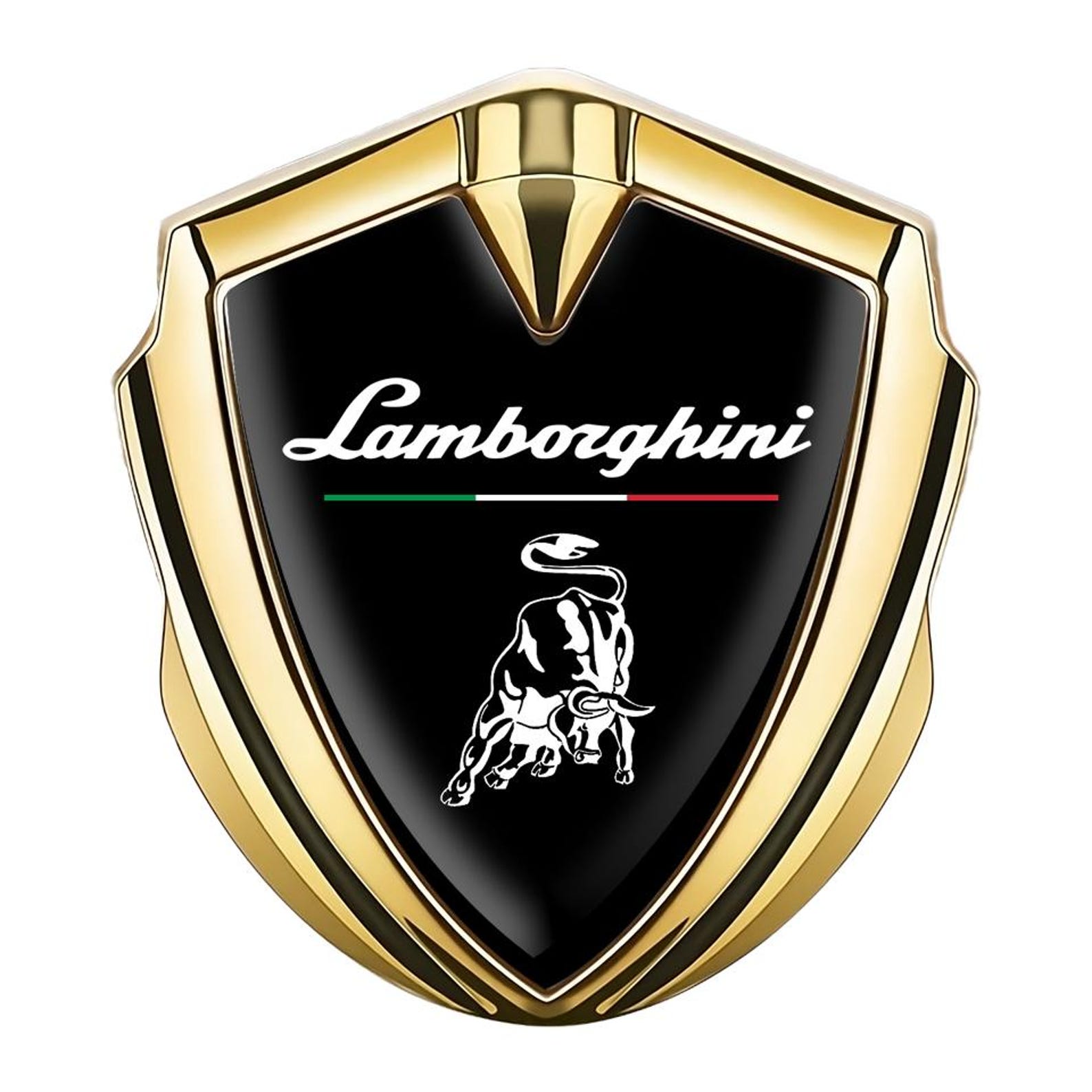 Lamborghini Metal Shield Fender Emblem Domed Car Sticker Epoxy Self ...