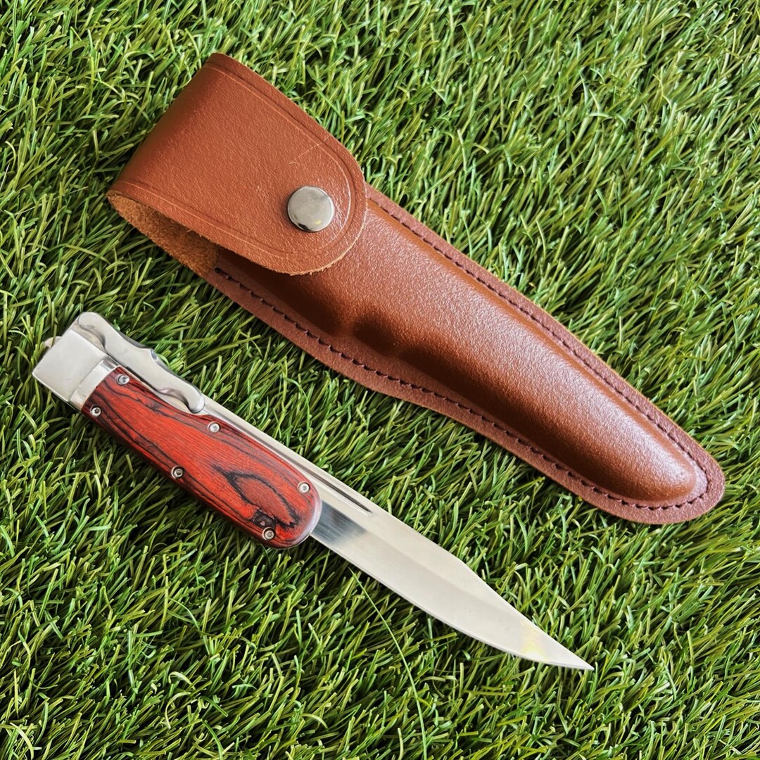 12.21” Folding Large Knife - 7.87” Long Sharp Blade - Personalized ...