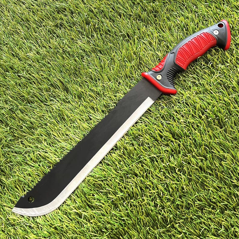 19” Machete With Sheath - Survival Fixed Knife - Heavy Duty Tool With ...