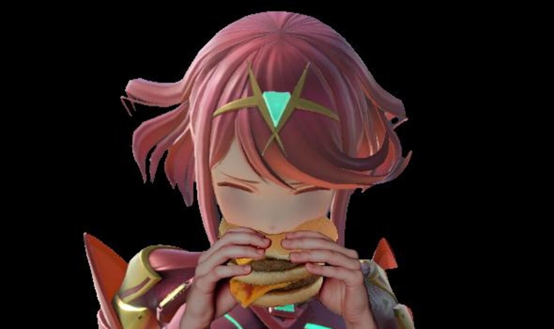 Pyra Eating A Burger - Etsy