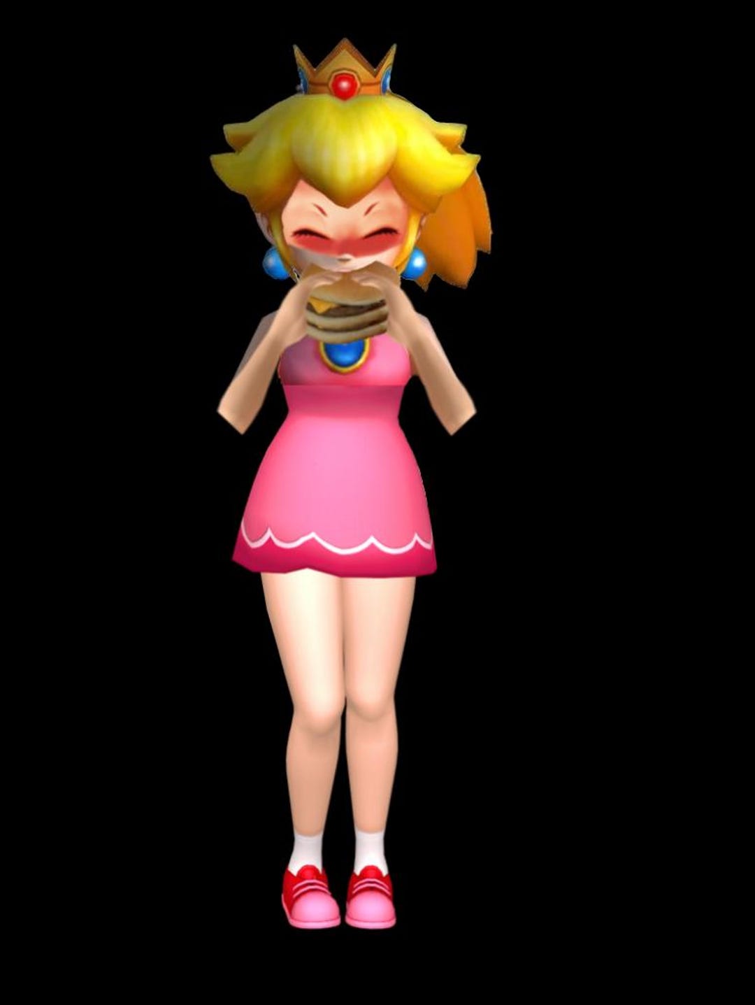 Princess Peach Eating a Burger - Etsy