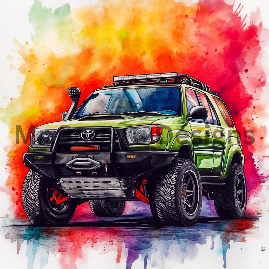 Green Toyota 4runner Digital Art, 4-runner, Mockups, Digital Download ...