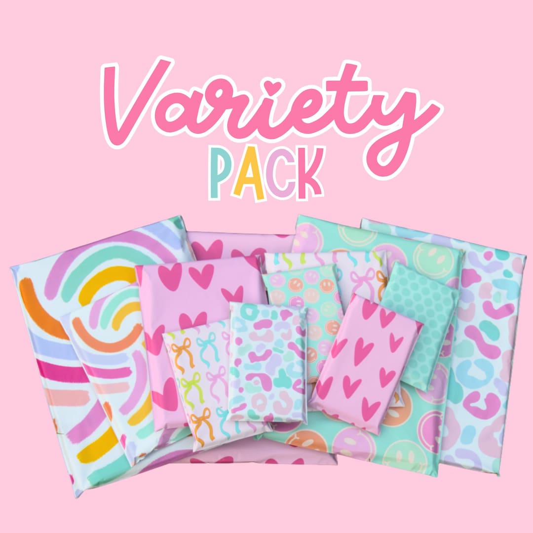 18 Pack Poly Mailers Variety Pack – Cute Shipping Envelopes for Small ...